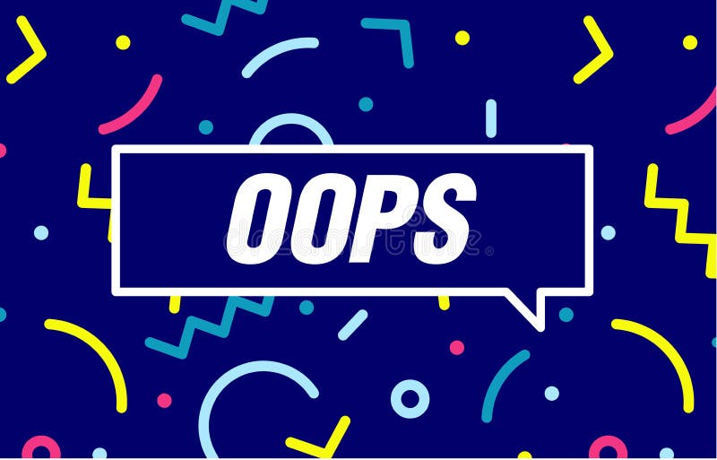 Oops! Red Banner Abstract Background Stock Illustration - Illustration ...