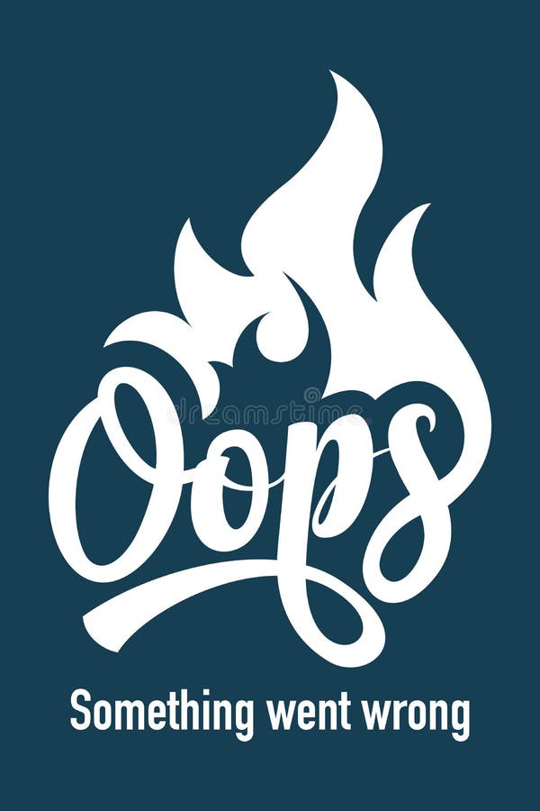 Oops Something Went Wrong. Error Page Concept. Vector Illustration ...