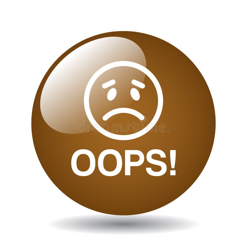 Oops icon button stock vector. Illustration of label - 122252108