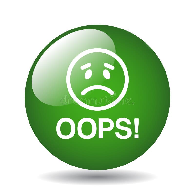 Oops icon button stock vector. Illustration of failure - 122252057