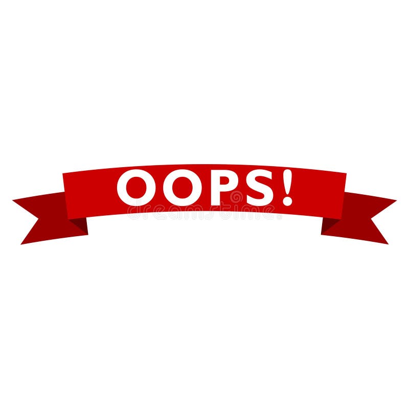 Red Oops Logo Isolated on White Stock Vector - Illustration of error ...