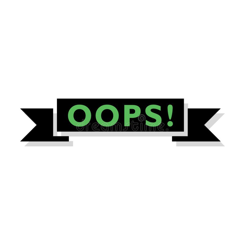 Red Oops Logo Isolated on White Stock Vector - Illustration of error ...