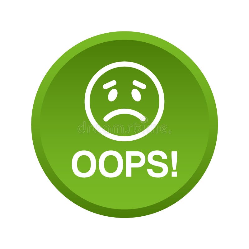 Oops icon button stock vector. Illustration of icons - 122251493