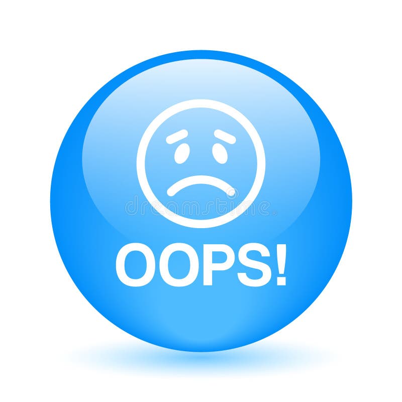 Oops icon button stock vector. Illustration of emoticon - 122251858