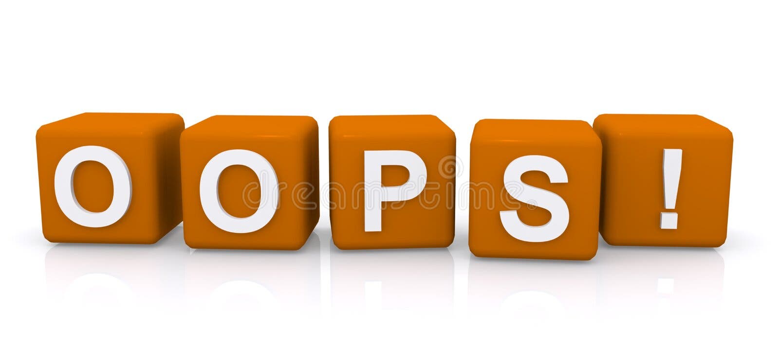 Oops! stock illustration. Illustration of white, problems - 15032674