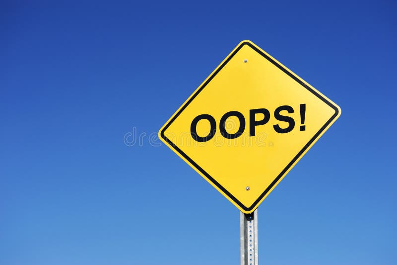 Oops! Road Sign stock image. Image of billboard, oops - 4204407