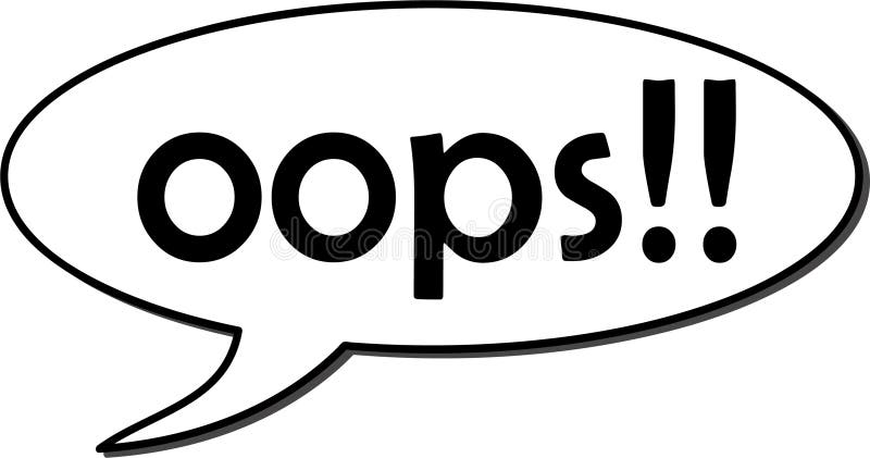 Oops in speech bubble stock vector. Illustration of talk - 177847954