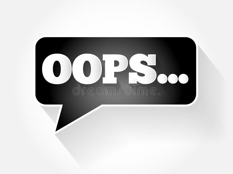 Oops! Text Concept Button on Keyboard for Presentations and Reports ...