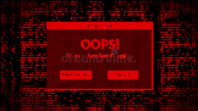 You Have Been Hacked Alert Warning Error Pop-up Notification Box on Screen. Stock Footage ...