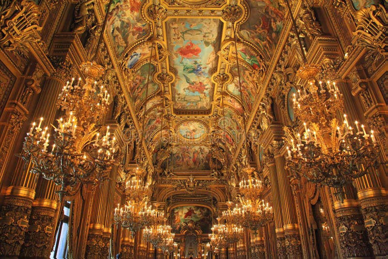 Le Palais Garnier, Opéra De Paris, Intérieurs Et Détails Image stock ...