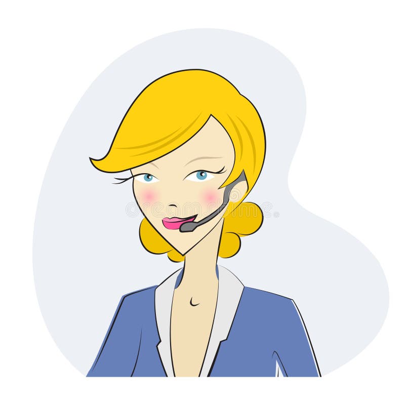 Opérateur De Téléphone De Type, Centre D'appels 24 Illustration de ...