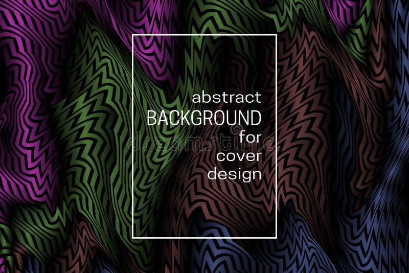 Op Art Abstract Background for Cover Design. Colorful Gradient Striped ...