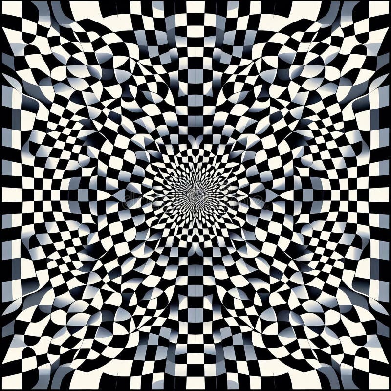 Op Art Checkerboard a Classic Checkerboard Pattern that Creates Stock ...