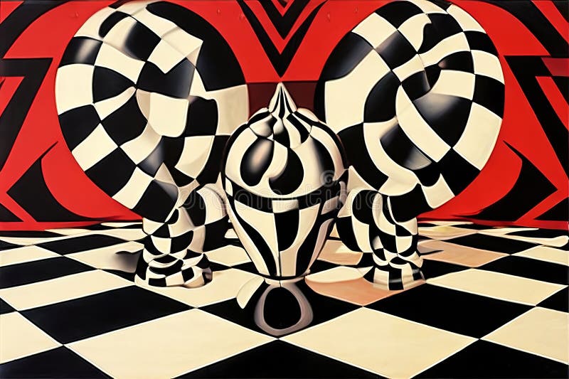 Op Art Checkerboard a Classic Checkerboard Pattern that Creates Stock ...