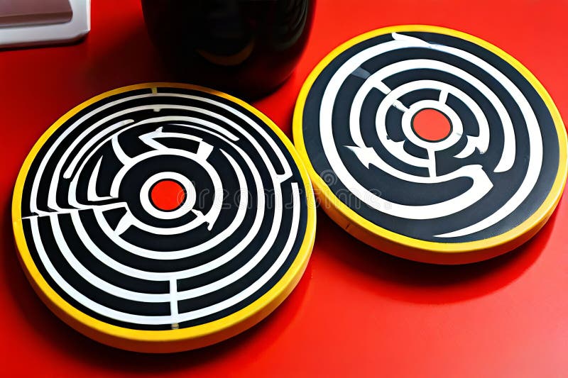 Op Art Coasters Drink Coasters with Op Art Designs Serving As Fu Stock ...