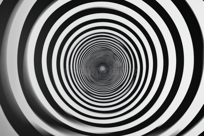 Op-art Concentric Circles Creating an Engaging Illusion of Depth in ...