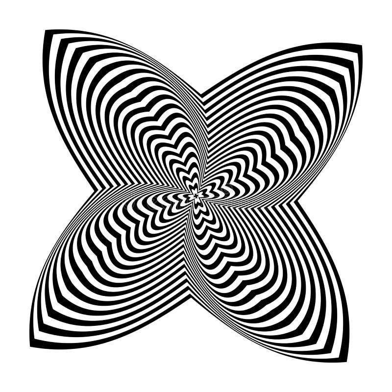 Op Art Design Element. Lines Pattern Stock Vector - Illustration of ...