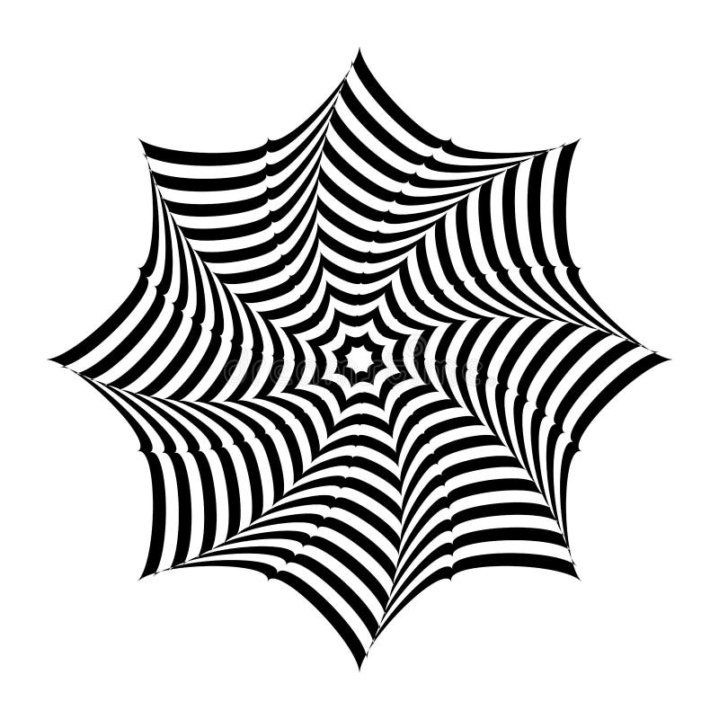 Op Art Design Element. Twisting Rotation Movement Stock Vector ...