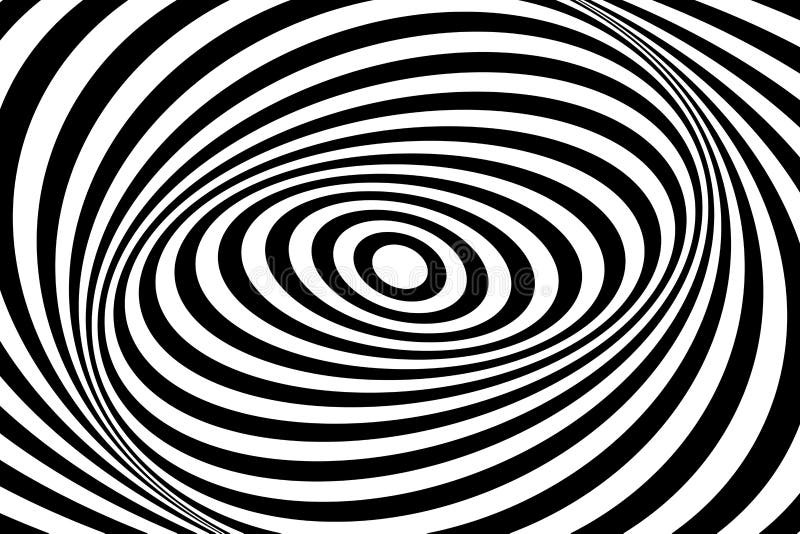 Op Art Design. Swirl Movement Illusion Stock Vector - Illustration of ...