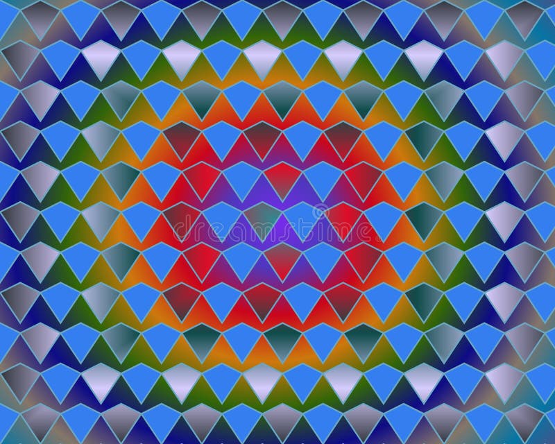 Op Art Diamonds Blue Gray Over Gradient Stock Illustration ...