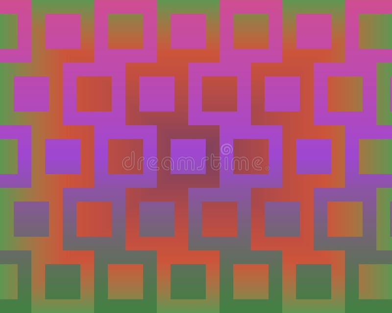 Op Art Displaced Squares Red Violet Green Stock Illustration ...