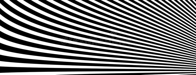 Op Art Distorted Perspective Black and White Lines in 3D Motion ...