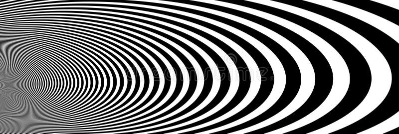 Op Art Distorted Perspective Black and White Lines in 3D Motion ...