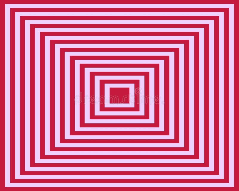 Op Art Homage To the Square Pink Deep Red Stock Illustration ...