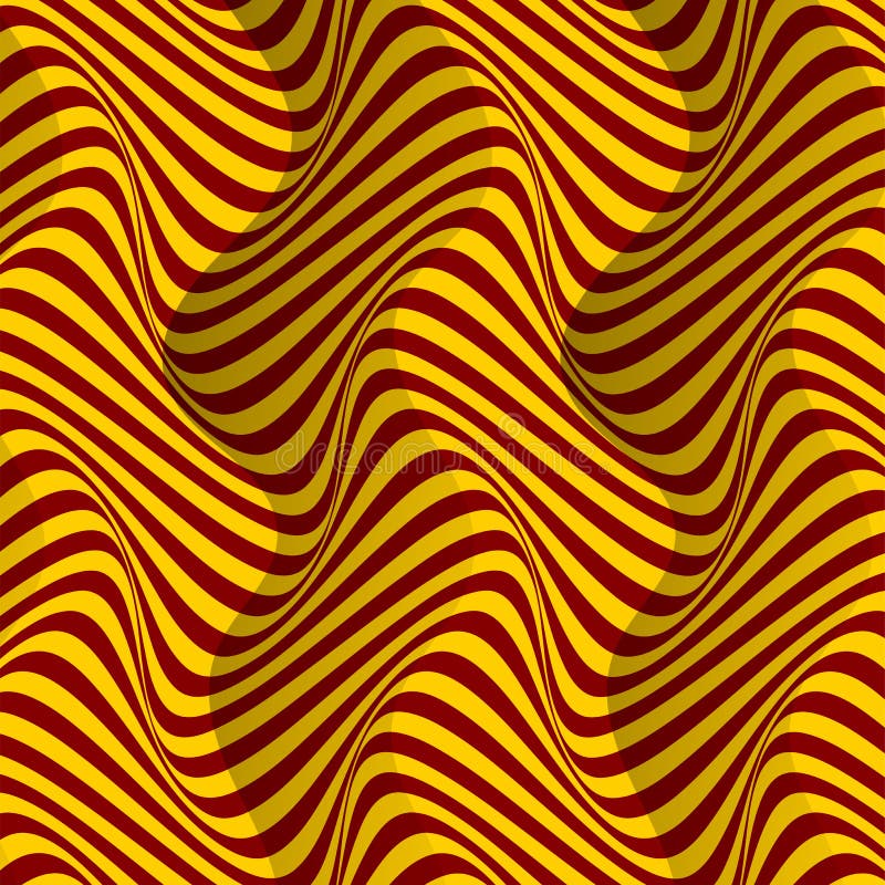Op Art Illusion Background with Wave Stock Vector - Illustration of ...