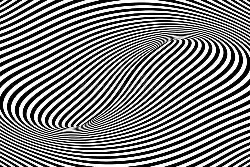 Op Art Lines Pattern with 3D Illusion Effect. Abstract Background Stock ...