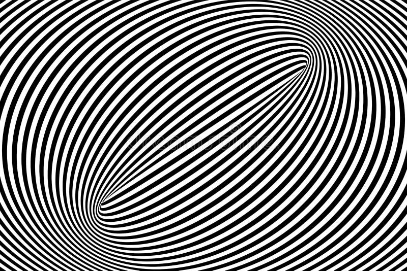 Op Art Lines Pattern with 3D Illusion Effect. Abstract Background Stock ...