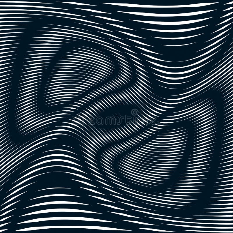 Moire Pattern, Vector Monochrome Background with Trance Effect. Stock ...