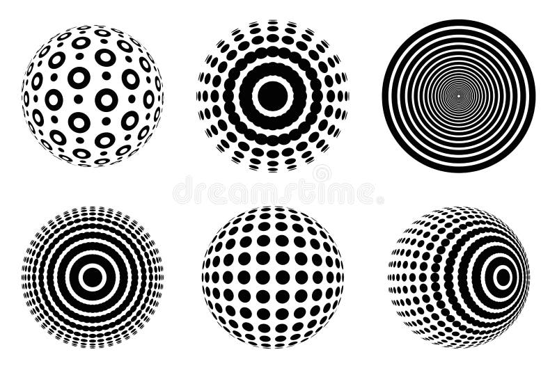 Op Art Optical Illusion 3d Shape Point Circle Stock Vector ...