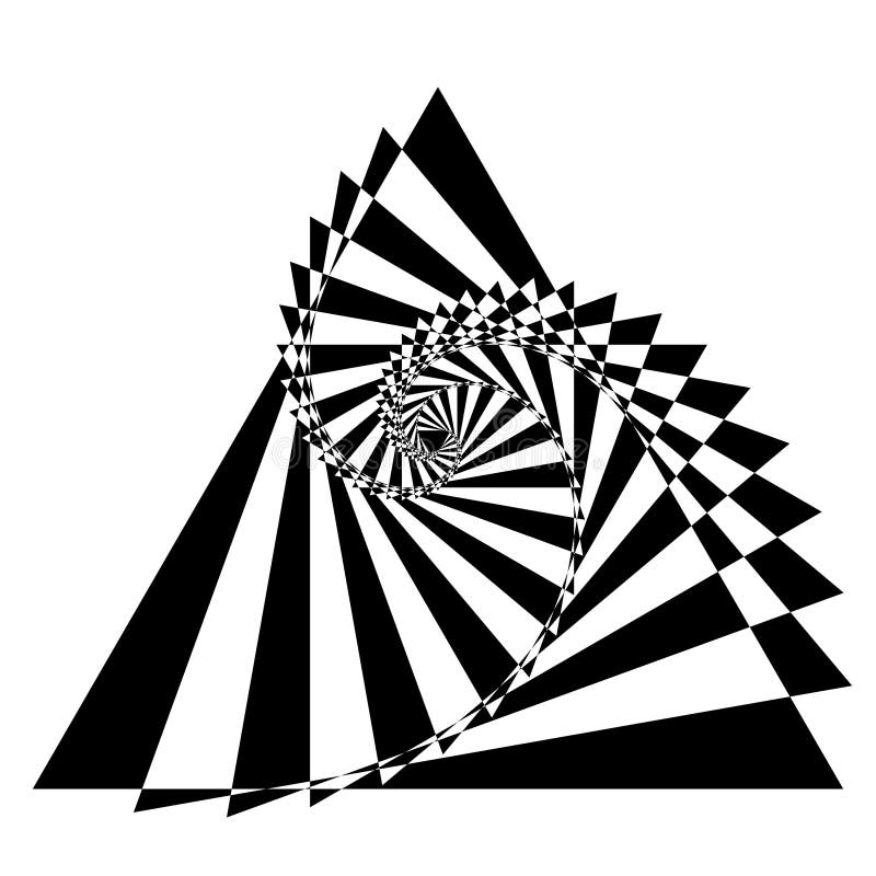 Op-art, Optical, Visual Art Element with Inward Rotation Stock Vector ...