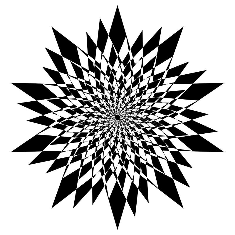Op-art, Optical, Visual Art Element with Inward Rotation Stock Vector ...