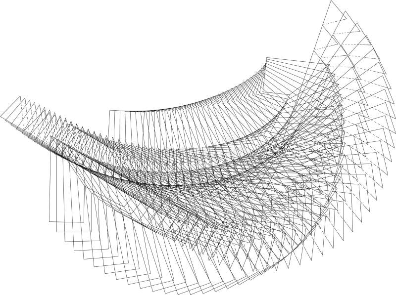 Op Art Original Waves Construction, Modern Black Lines Structure Stock ...