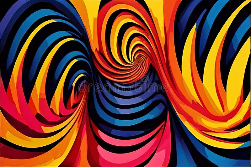 Op Art a Pattern of Optical Art Creating an Illusion of Movement Stock ...