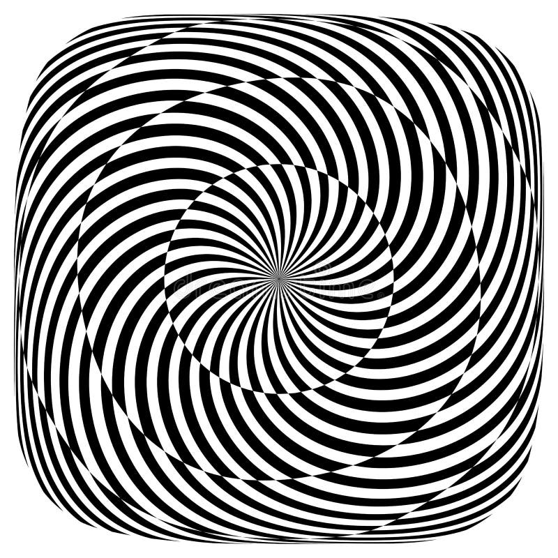 Op Art Pattern. Rotation Illusion Stock Vector - Illustration of modern ...