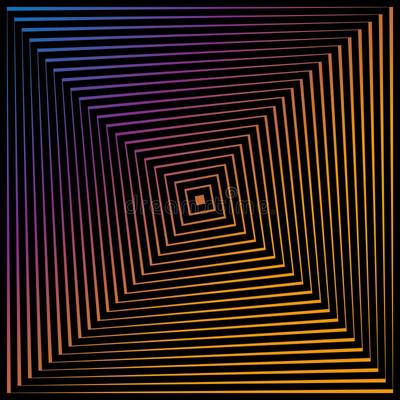 Op Art Squares in Colorful Gradient with Visual Distortion Effect ...