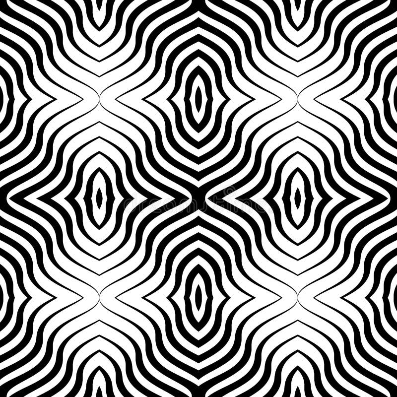 Seamless Op Art Pattern. Geometric Texture Stock Vector - Illustration ...