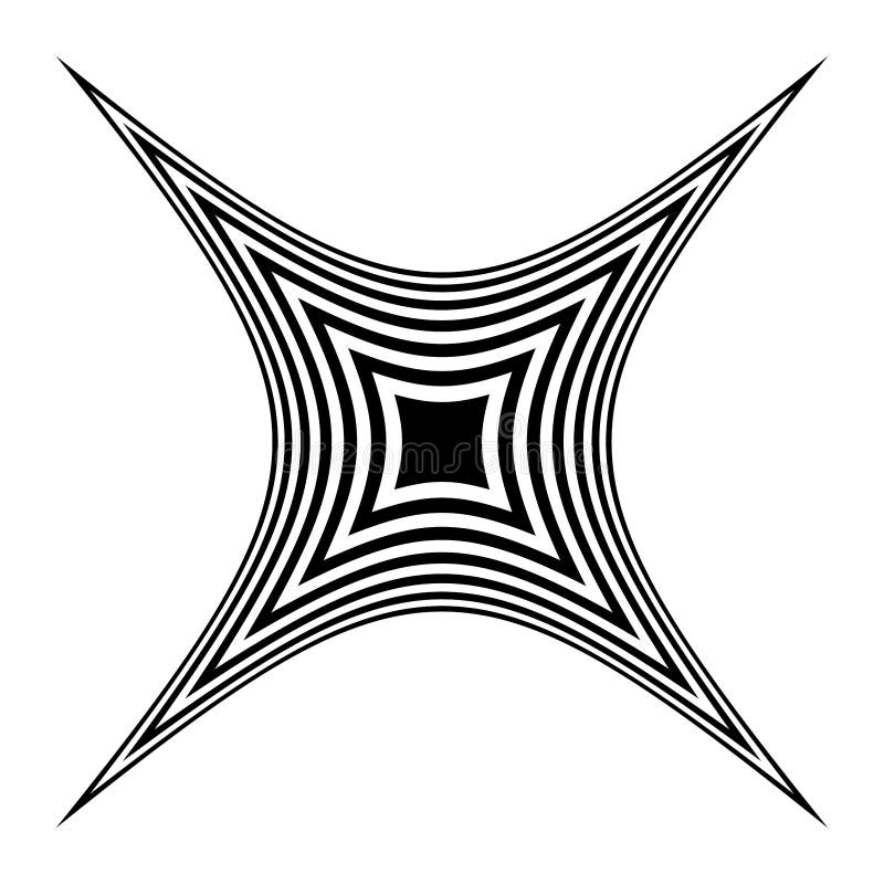 Op-art, Visual Art Abstract Geometry Element Stock Vector ...