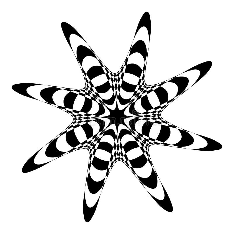 Op-art, Visual Art Abstract Geometry Element Stock Vector ...