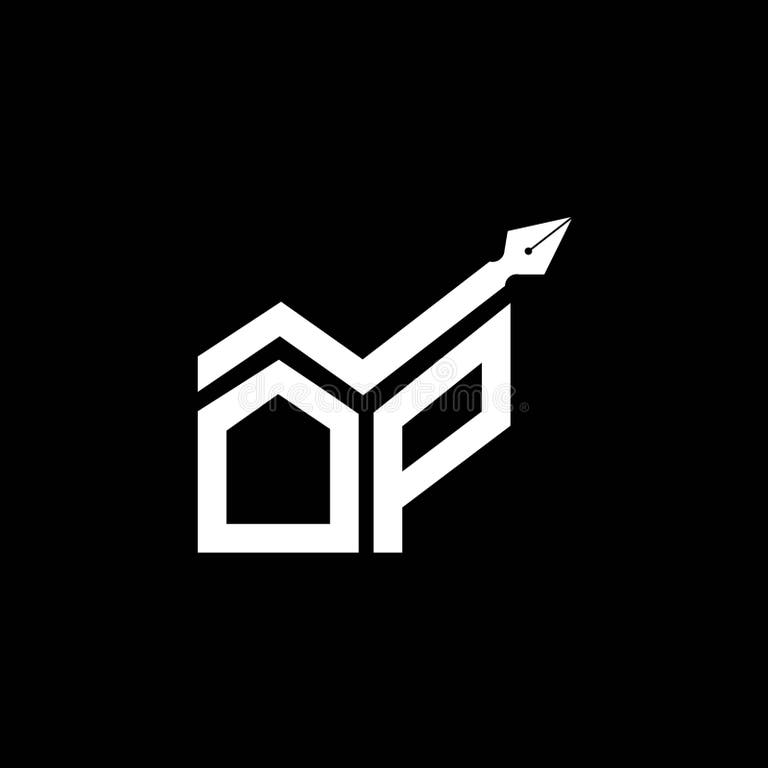 OP Letter Logo Creative Design with Vector Graphic, Stock Vector ...