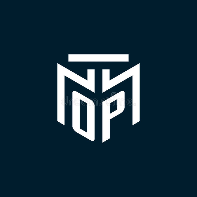 OP Monogram Initial Logo with Abstract Geometric Style Design Stock ...