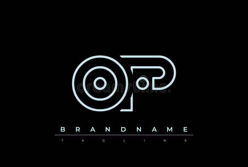 OP Technology Letter Logo Template Stock Vector - Illustration of ...