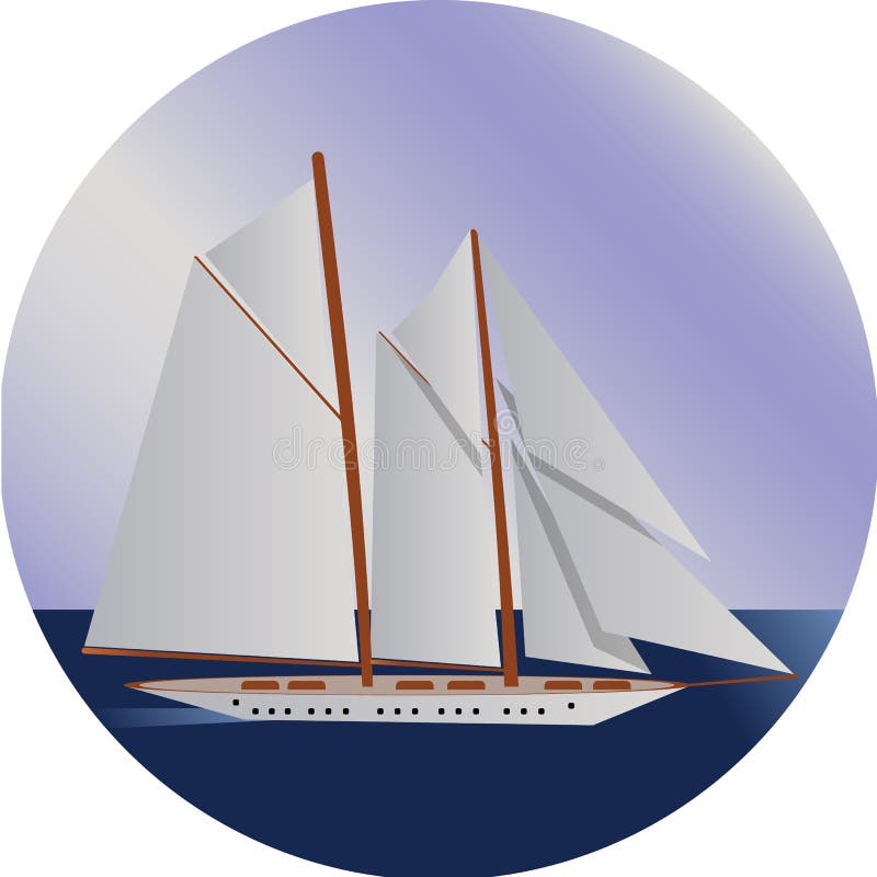 Op Zee Schip, Verschepende Boot, De Illustratie Van Het Watervervoer ...