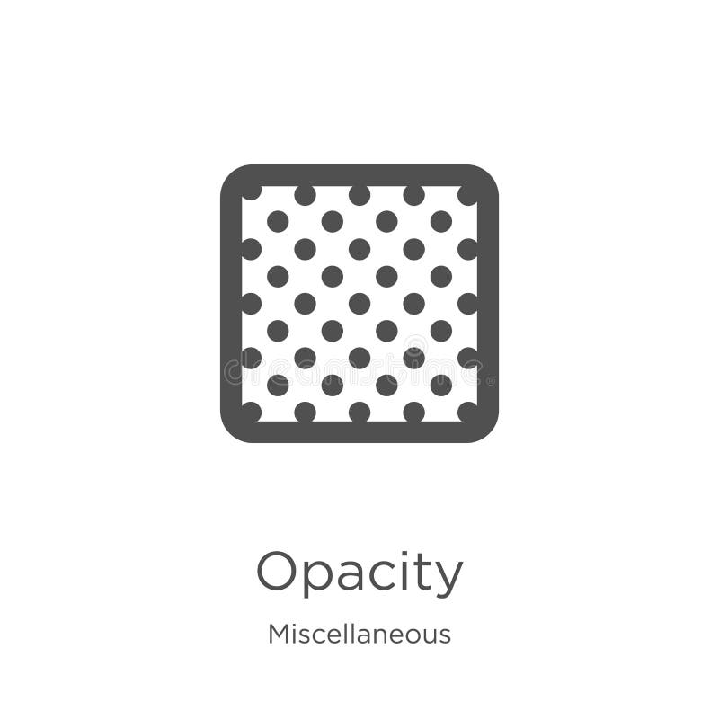 Outline Opacity Vector Icon. Isolated Black Simple Line Element ...
