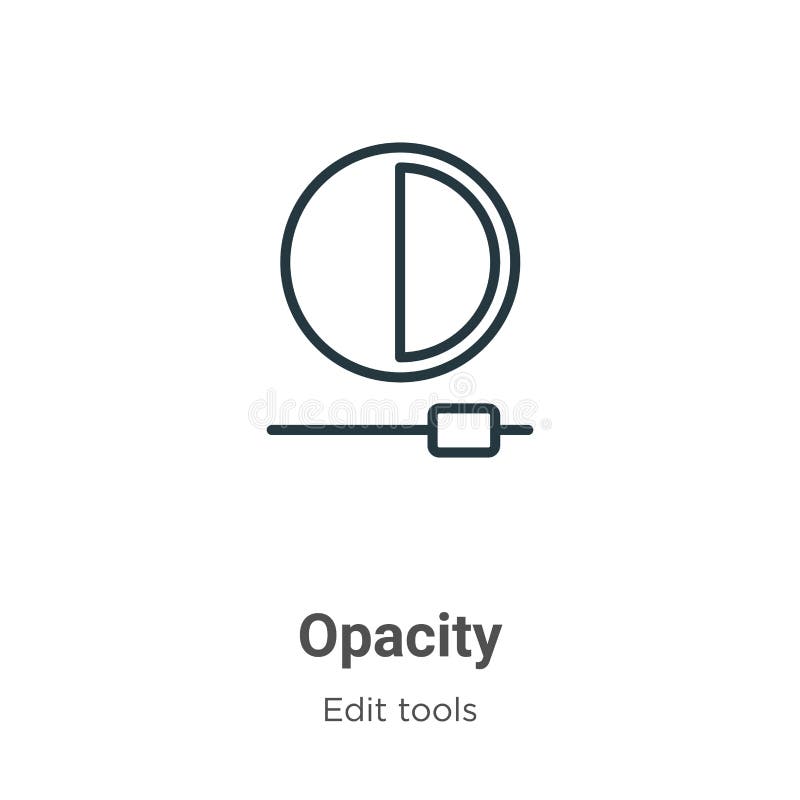 Opacity Outline Vector Icon. Thin Line Black Opacity Icon, Flat Vector ...