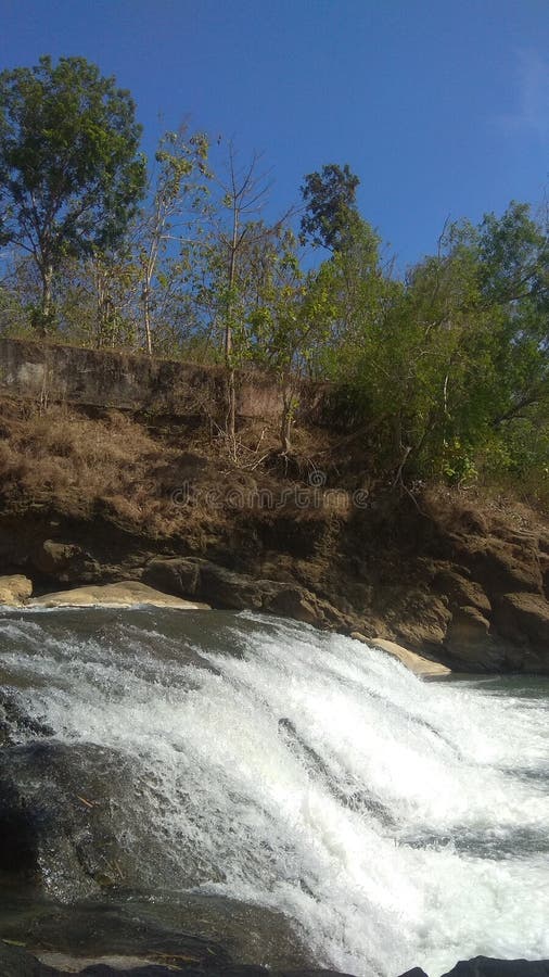 Opak water fall stock image. Image of blue, fall, tree - 287881341