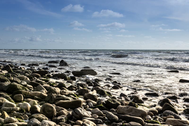 The Opal Coast with the North Sea Stock Photo - Image of daytime, cliff ...